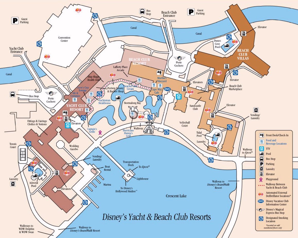 Resort Map Disney s Beach Club Resort Florida Resort Map Disney s Beach Club Resort Florida