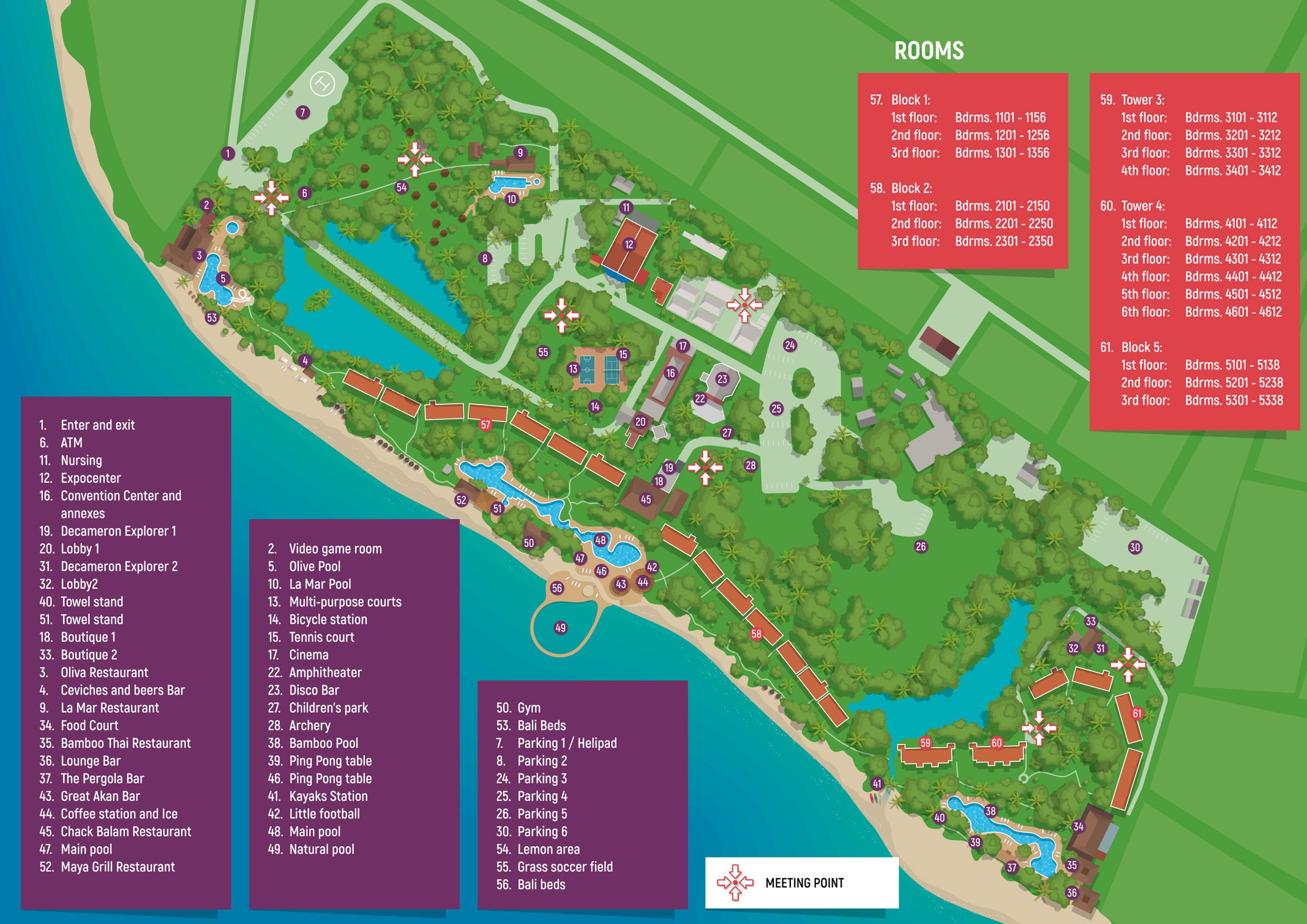 Resort Map | Royal Decameron Salinitas | El Salvador